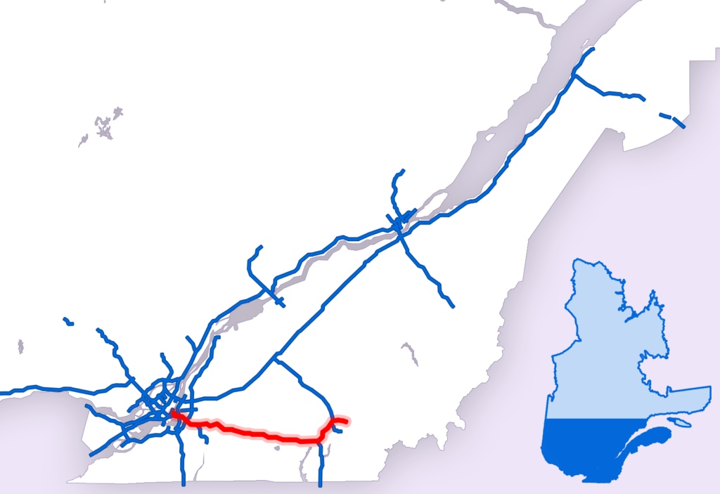 Voies réservées sur l'autoroute 10 - Truck Stop Quebec